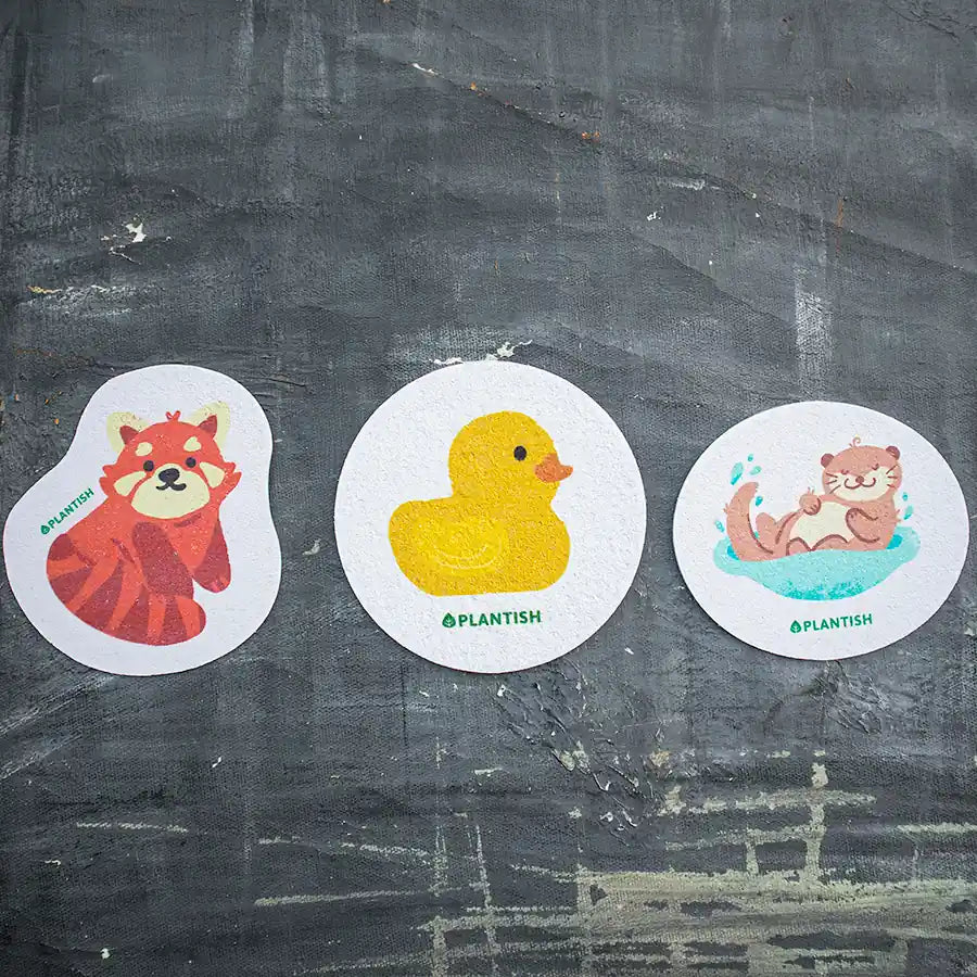 Set of 3 Furry Friends Pop up Sponges – Plantish Wholesale